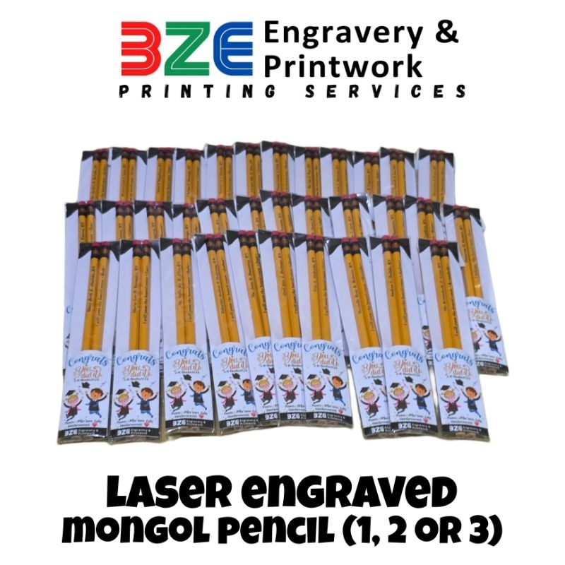 3ZE Personalized Engraved Mongol (ORIGINAL) | Shopee Philippines