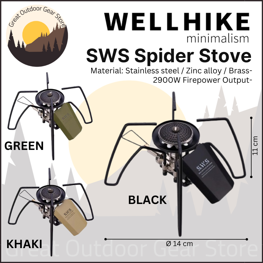 WELLHIKE Outdoor Camping SWS Spider Stove Regulator Gas Butane Stove ...