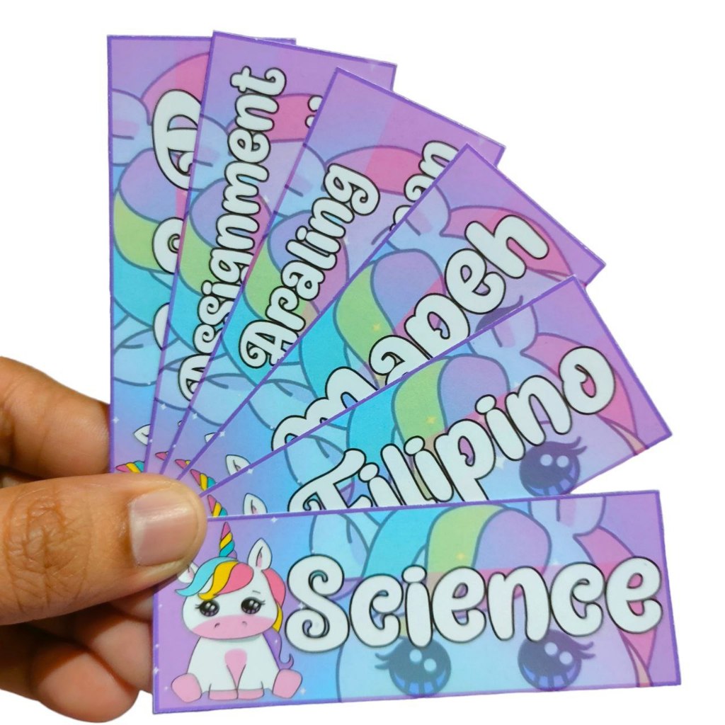Unicorn Notebook Subject Sticker Label | Shopee Philippines