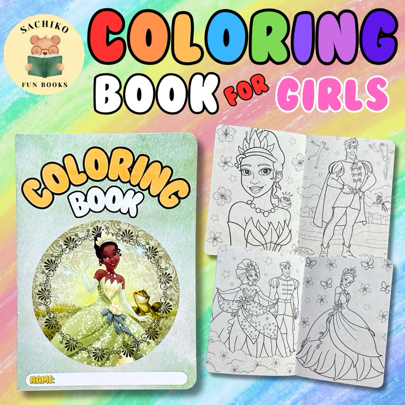 TIANA PRINCESS AND THE FROG DISNEY PRINCESS COLORING BOOK SACHIKO FUN ...