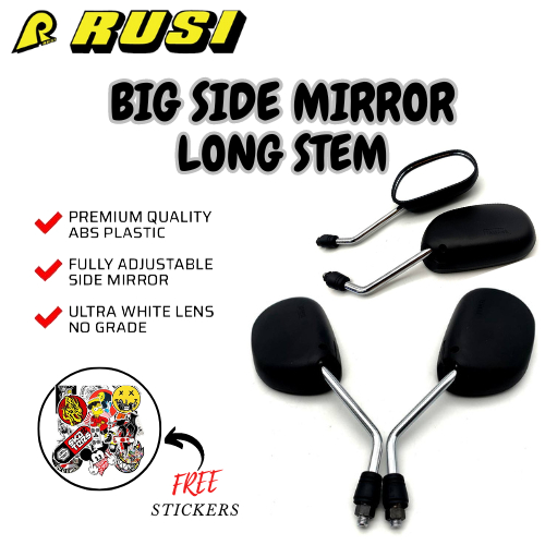RUSI surf 110 BIG SIDE MIRROR CHROME STEM LONG STEM STOCK TYPE Designs ...