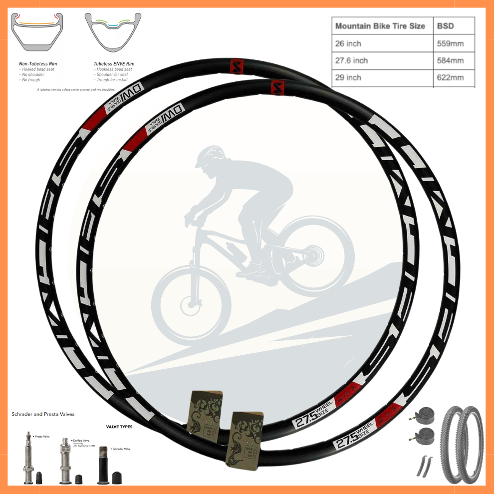 2pcs Sagmit Evo 3 Rim for Mountain Bike Mtb Wheel Size 26 27.5 29 32H ...