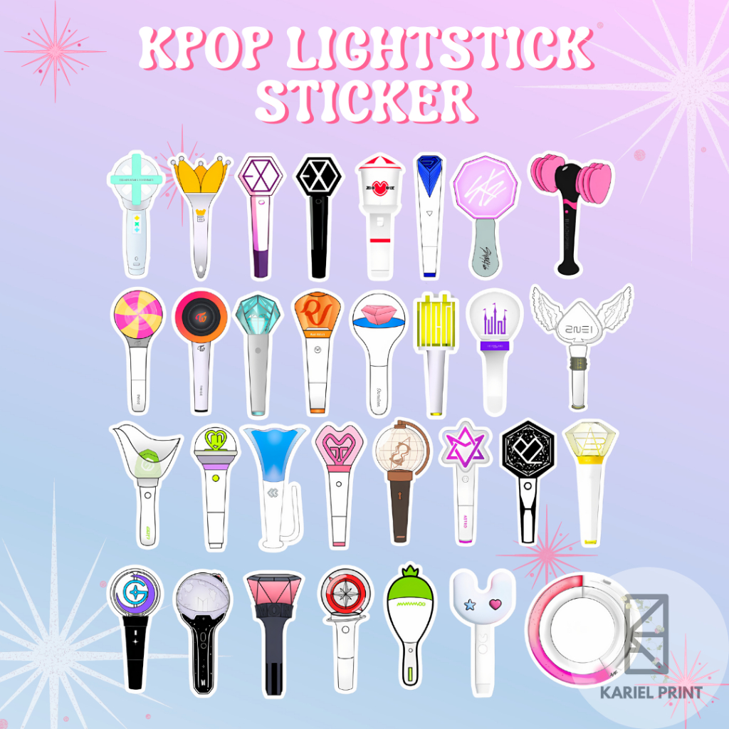 K-pop Lightstick Holographic Laminated Vinyl Waterproof Sticker (per ...