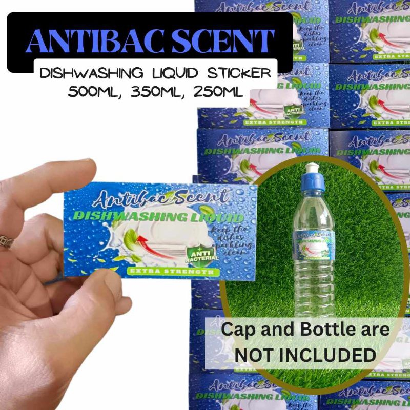 BRCos 36 Pcs Generic Sticker Label For Dishwashing Liquid Plastic ...