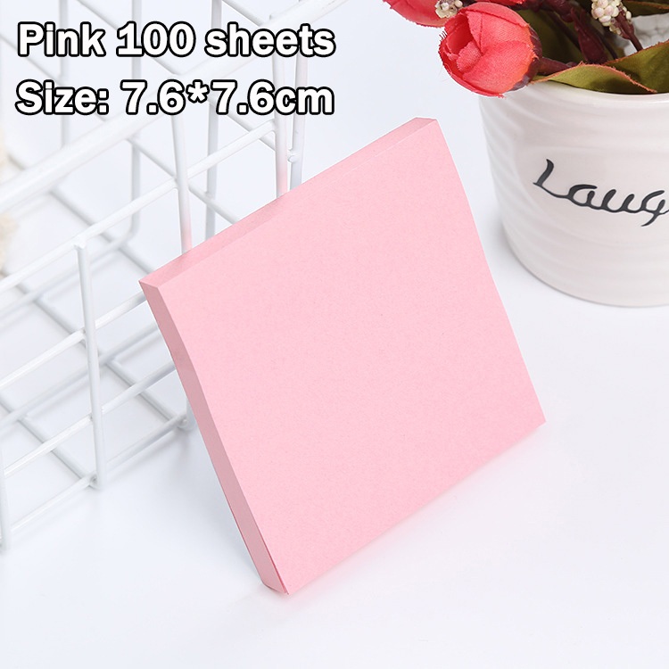 100 sheets Sticky Notes Memo Pad (7.6cm x 7.6cm) Easily to Stick for ...