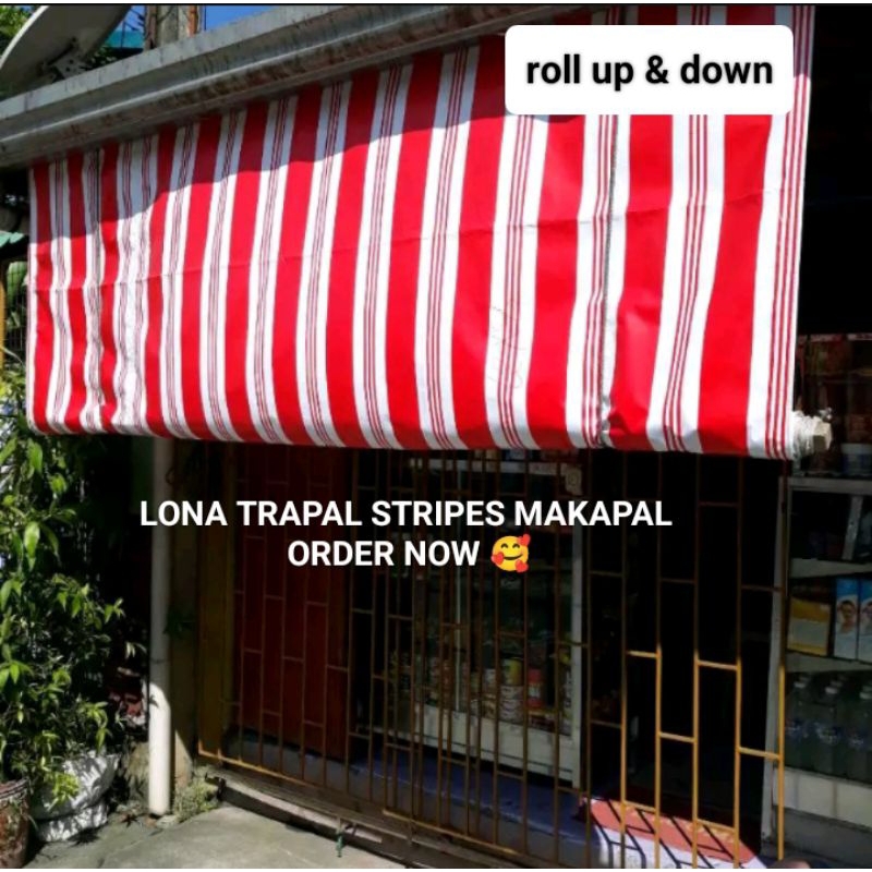 LONA TRAPAL STRIPE PVC makapal matibay my free tali na gagamitin mo ...