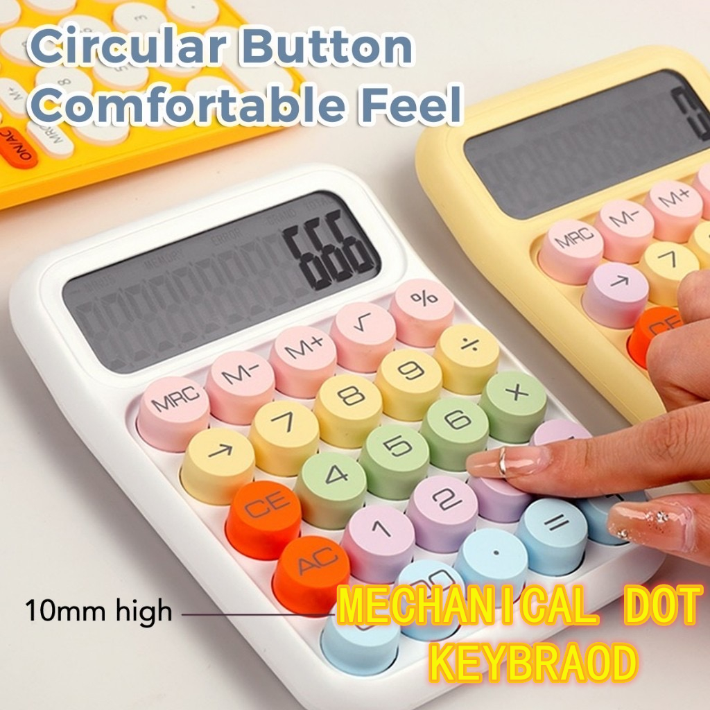 Dopamine Color Calculator 12 Digits Large Display Mechanical Dot ...