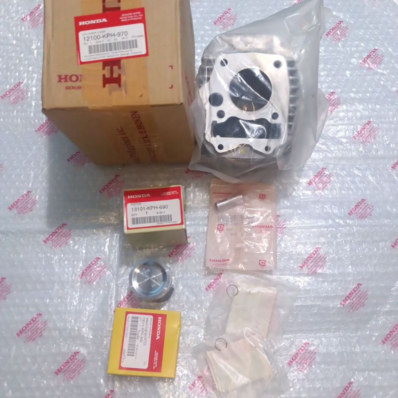Honda genuine Cylinder block,Piston,piston ring,Pin,clip set for Wave ...