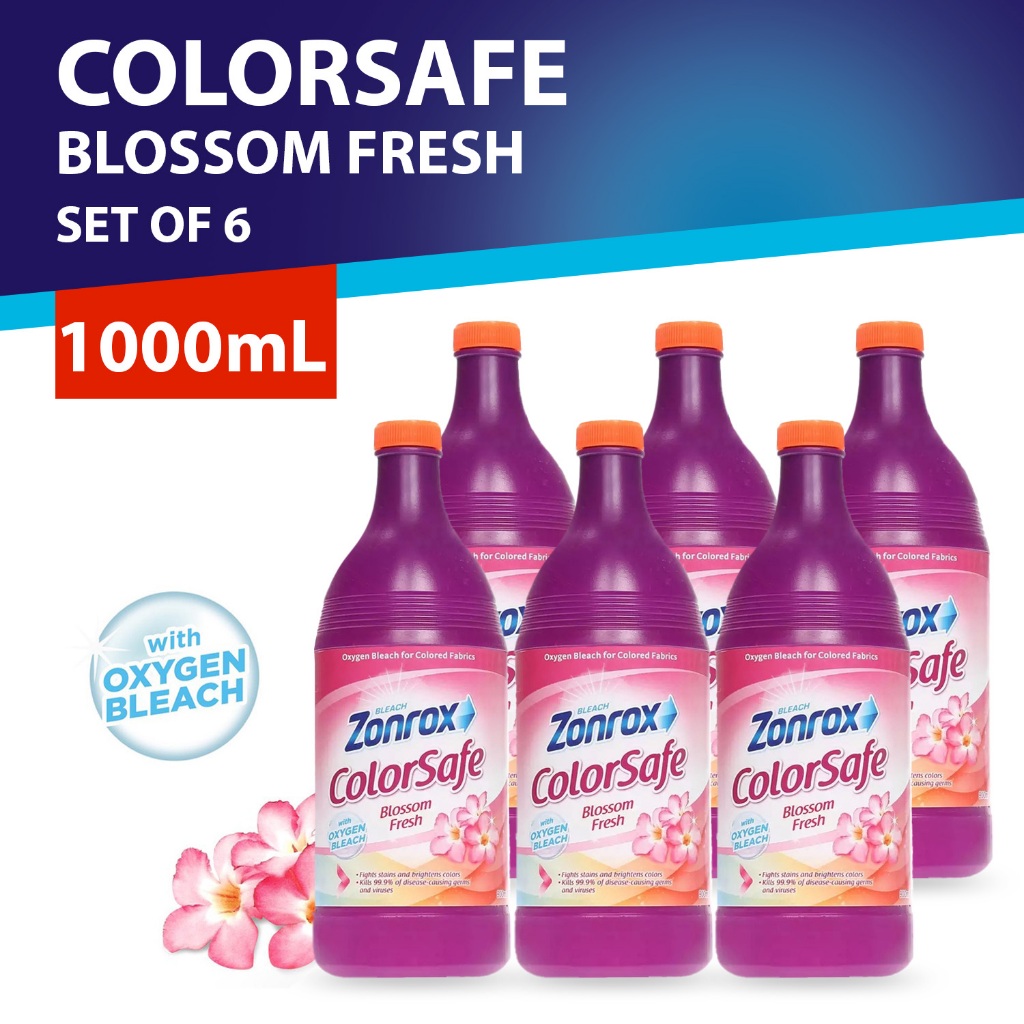 Zonrox Colorsafe Blossom Fresh Bleach (900 mL) x6 | Shopee Philippines