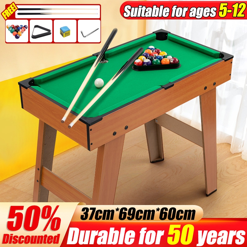 Billiard Table Set for kids Wooden with tall feet Pool Table Set Mini ...