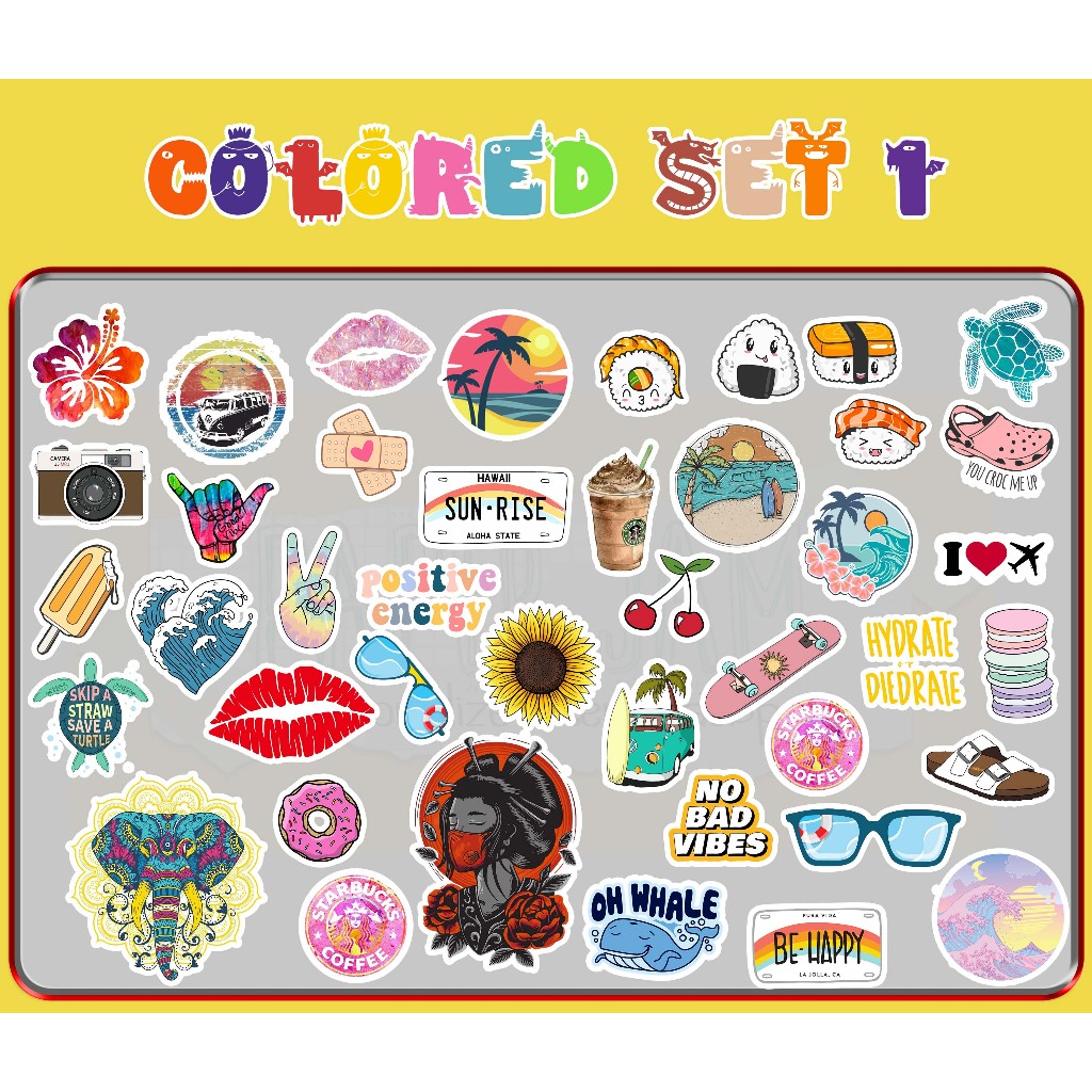 HydroFlask, Aqua Flask, Tumbler Cartoon HIGH QUALITY VINYL WATERPROOF ...