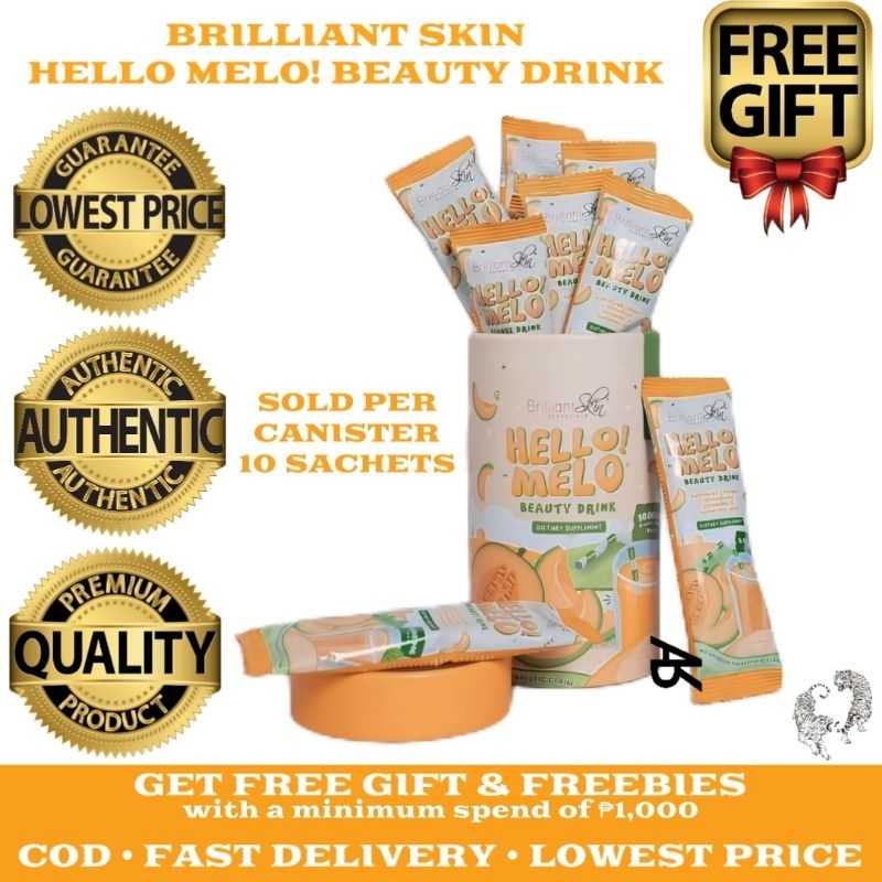 Original Brilliant Skin Hello Melo Beauty Drink 10 SACHETS | Shopee ...