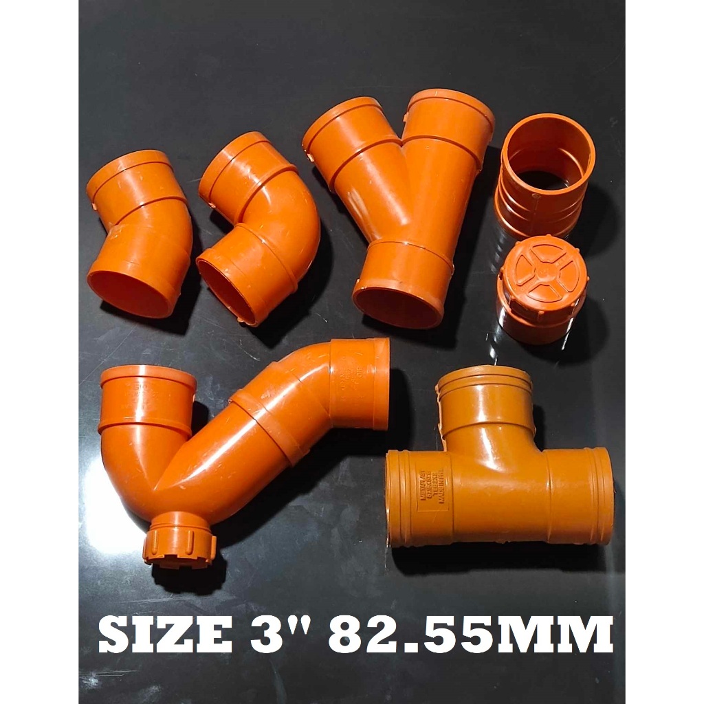 BIOPIPE* PVC ORANGE ELBOW TEE COUPLING P TRAP | SANITARY FITTINGS ...