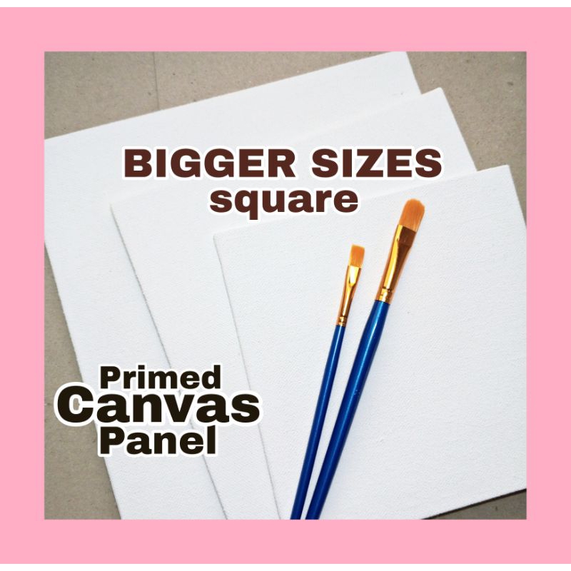 BIGGER SIZES Primed Canvas Board / Panel | Squares | Handmade | for ...