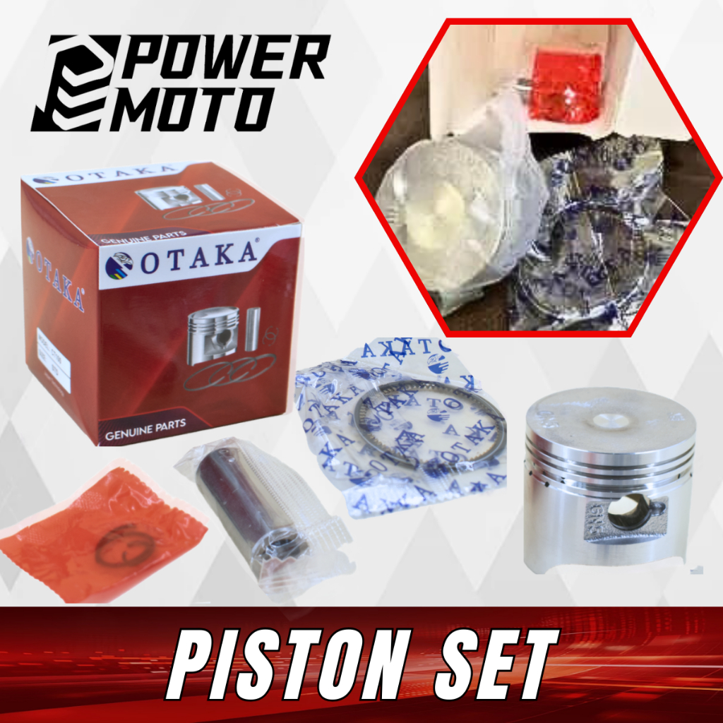 OTAKA PISTON SET FOR XRM110 STANDARD CB125 /RAIDER150 / TMX155 ...