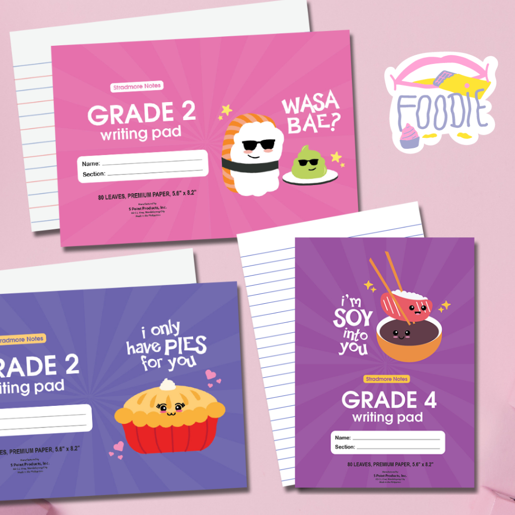 Stradmore 2024 Grade 1,2,3,4 Pad Paper Writing-Foodie Designs | Shopee ...