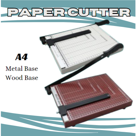 A4 Size QUAFF Paper Cutter Wood Base or Metal Base with Paper Adjuster ...