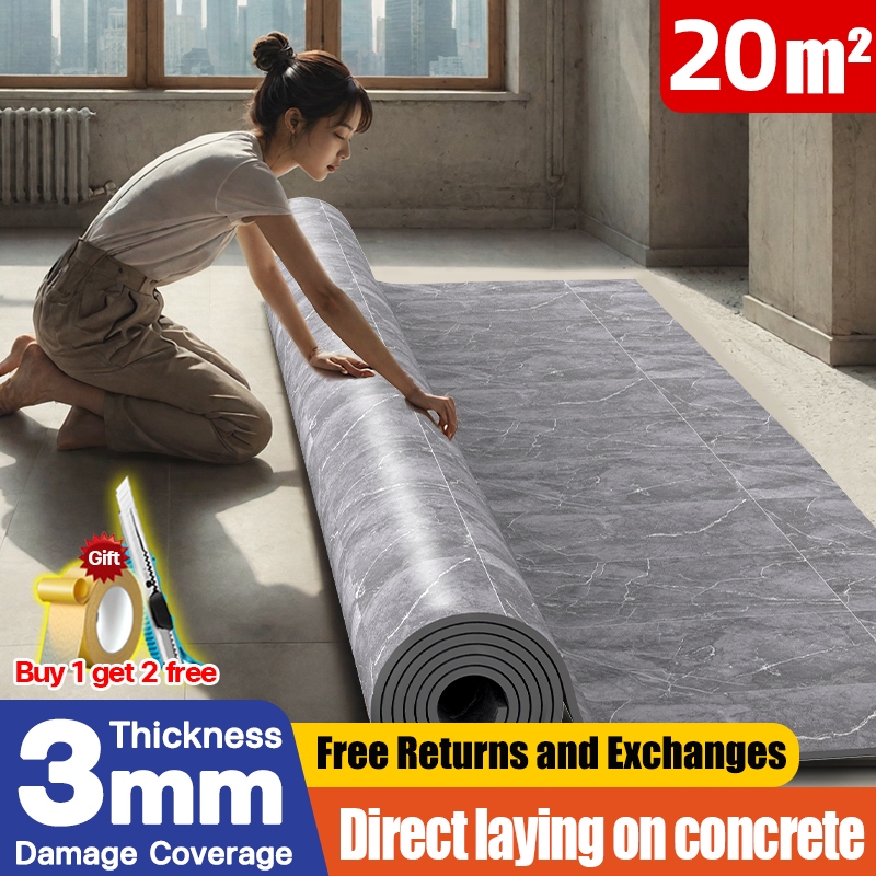 【COD】20m² Linoleum floor yard makapal Linoleum Flooring Floor leather ...