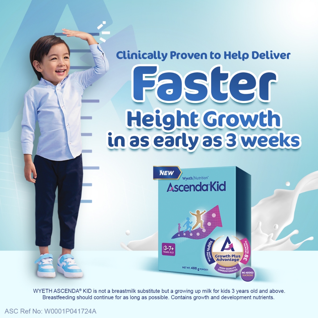 Wyeth Nutrition® ASCENDA® 4 KID Milk Drink for Children 3+ years old ...