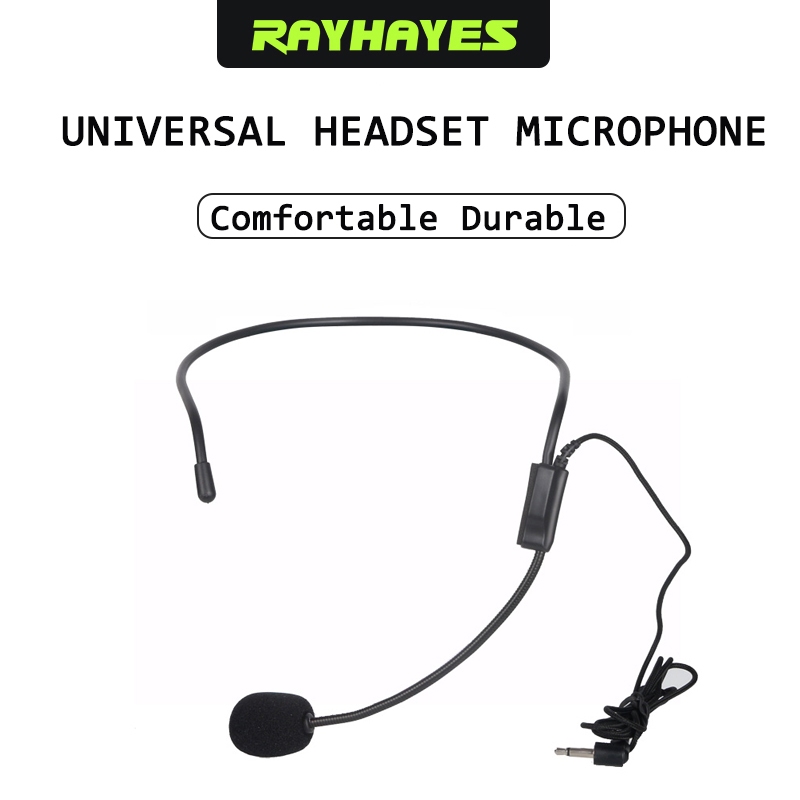 RAYHAYES Lapel Microphone Wired Headset Lavalier Mic Universal Headset ...