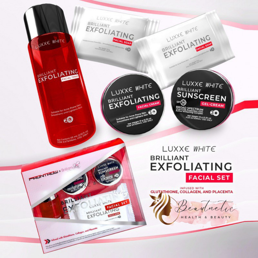 Luxxe White Brilliant Exfoliating Facial Set | Shopee Philippines