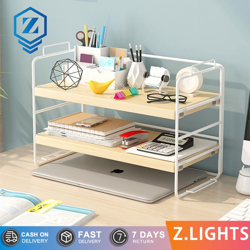 Desk Rack Shelf Office Desk Organizers Book Shelf Monitor Rack Laptop ...