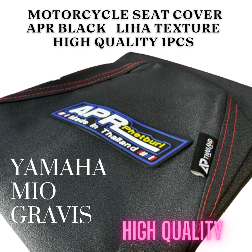 YAMAHA MIO GRAVIS MOTORCYCLE SEAT COVER APR BLACK OREO LIHA TEXTURE ...