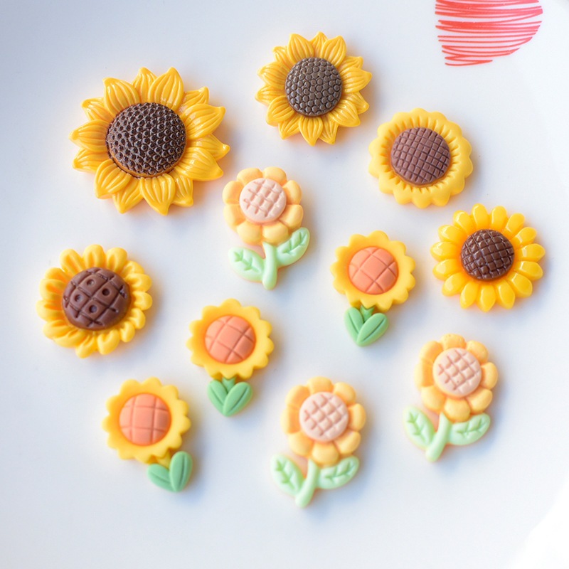 little fresh sunflower Croc jibitz Charm Shoe Design Buckle Shoe Decor ...