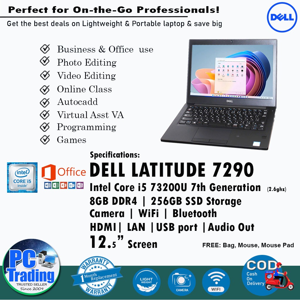 Dell Latitude 7290 | Intel Core i5 73OOU 7th Generation | 8gb RAM ...