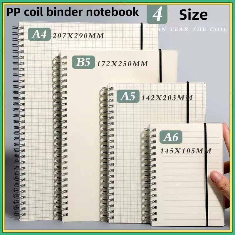 A6 B5 A5 Thickened student notebook High Quality Spring Notebook notepad line/grid | Shopee ...