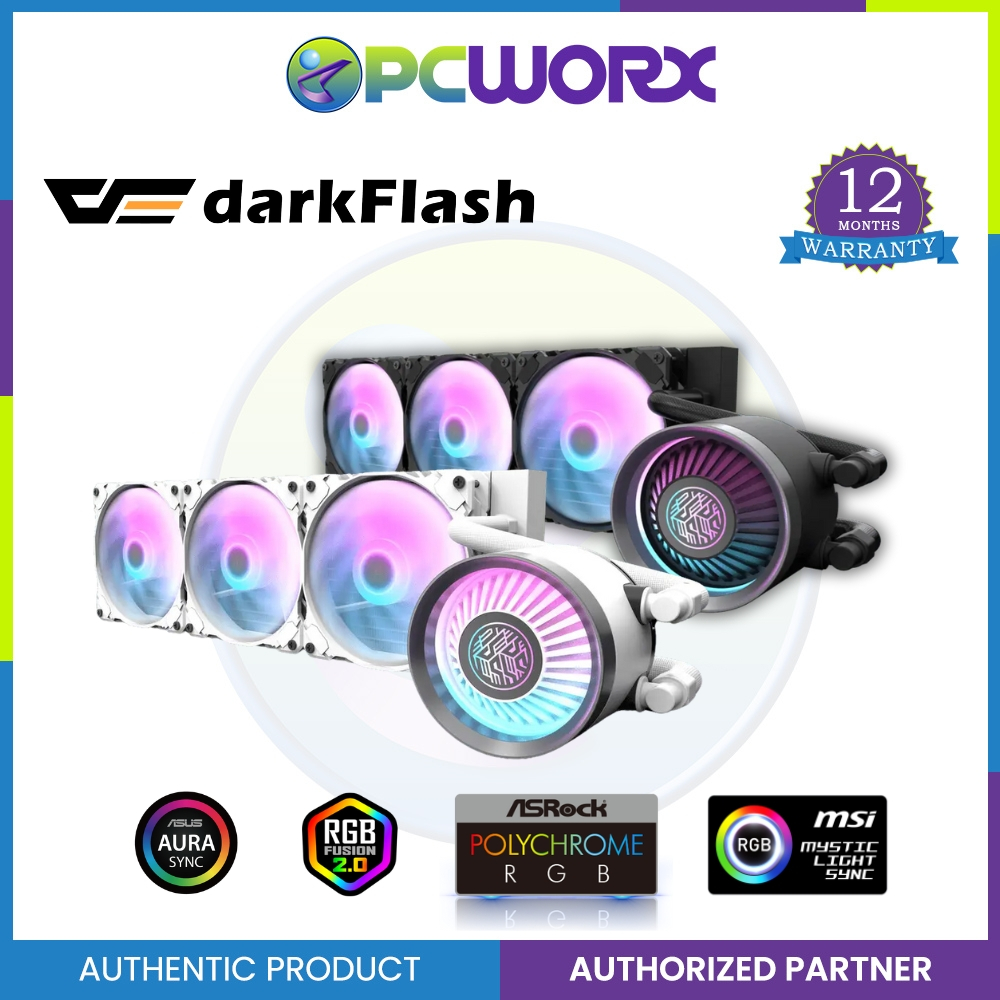 Darkflash Nebula DN-360 ARGB AIO Liquid CPU Cooler All in One 3-pin 5v ...