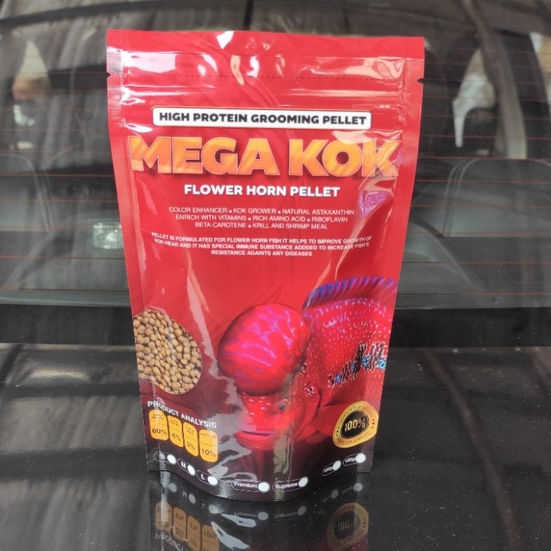 MEGA KOK (high protein) Flower horn food pellet (NEW PACKAGING ...