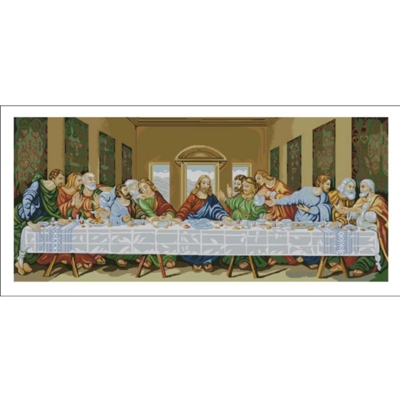 Last Supper Cross Stitch Pattern (Materials not Included) | Shopee ...