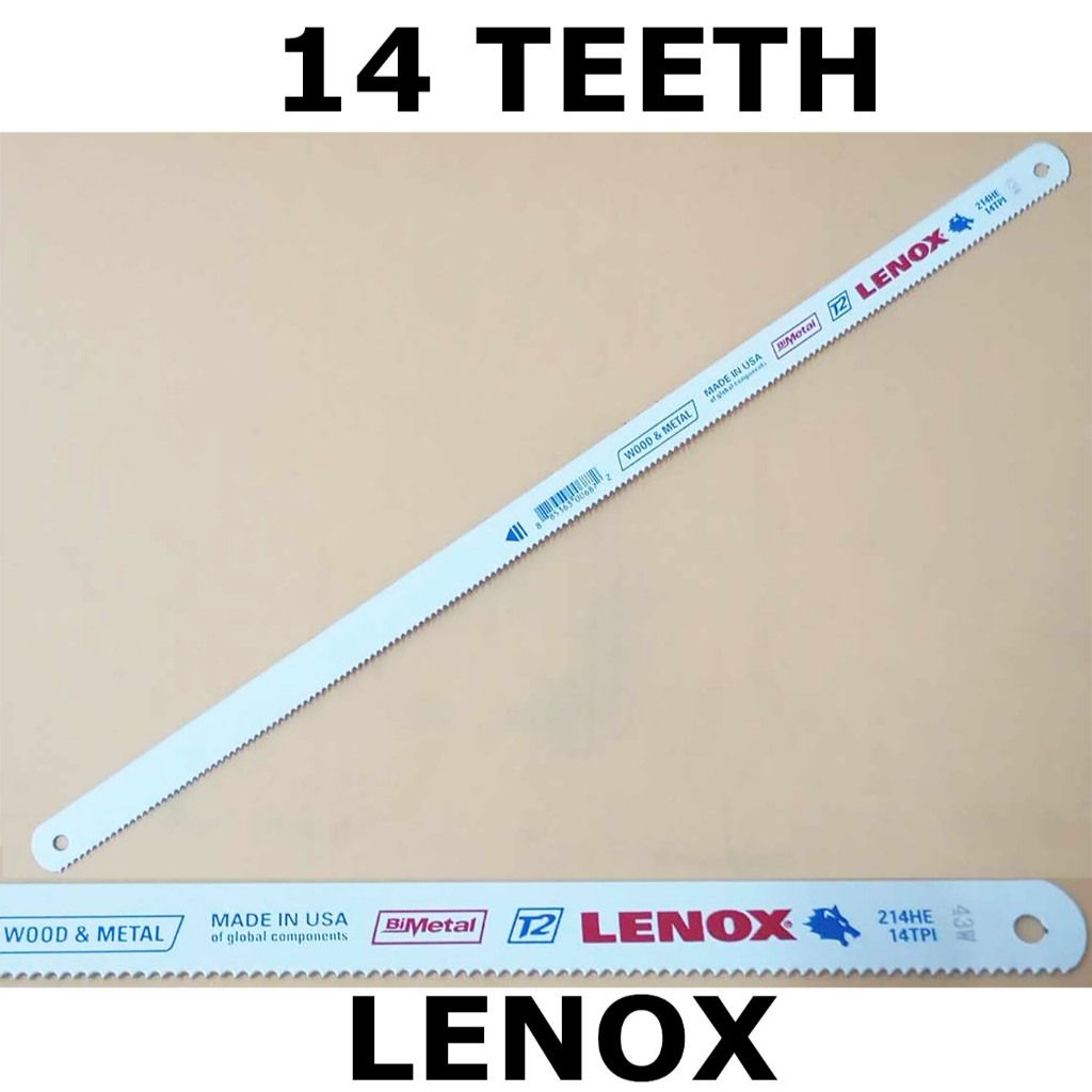 ORIGINAL LENOX HACKSAW BLADE 12" X 14 TPI ( 14 TEETH ) === HACK SAW 14 ...
