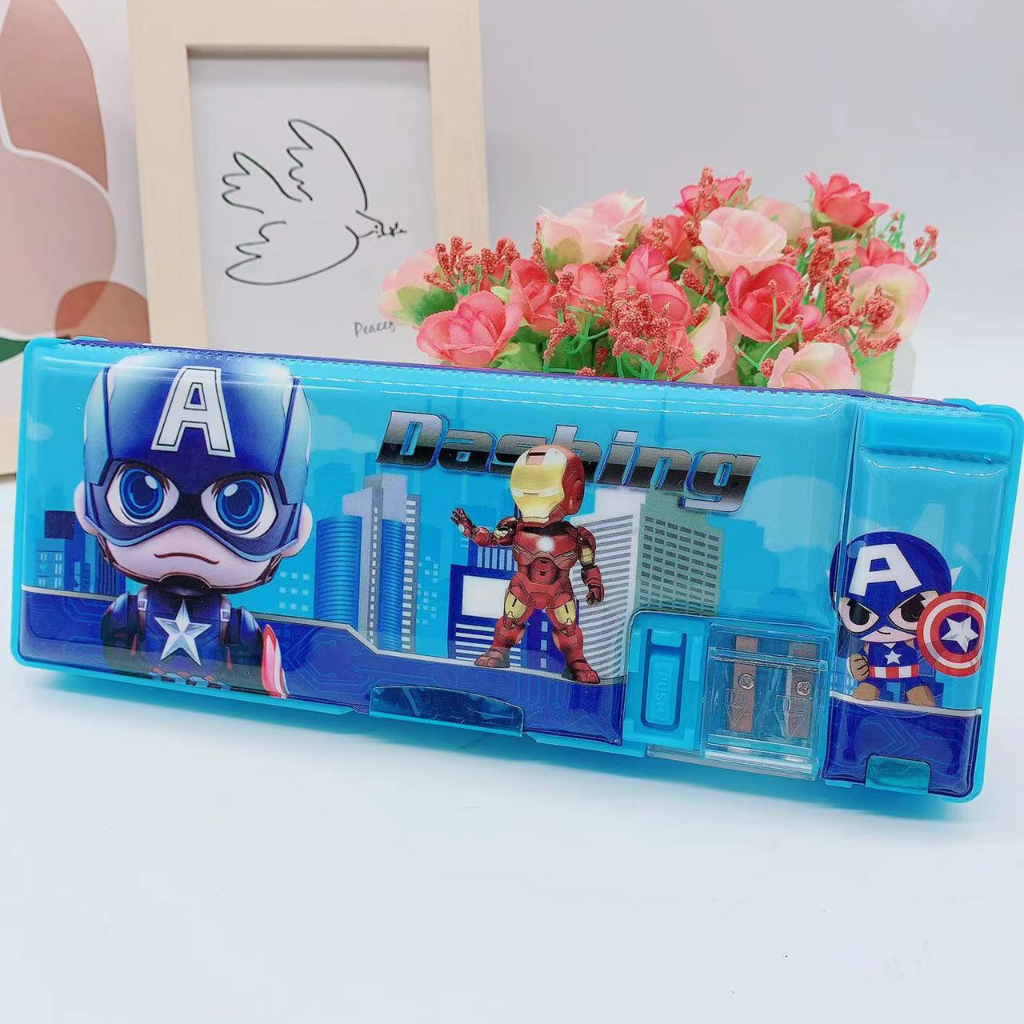 ( NEW ) Pencil Case with sharpener Box School Storage Box Kid Cute ...