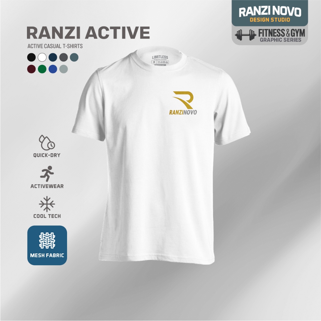 Ranzi Logo Shirt - Drifit Activewear for Outdoor Sports like Running ...