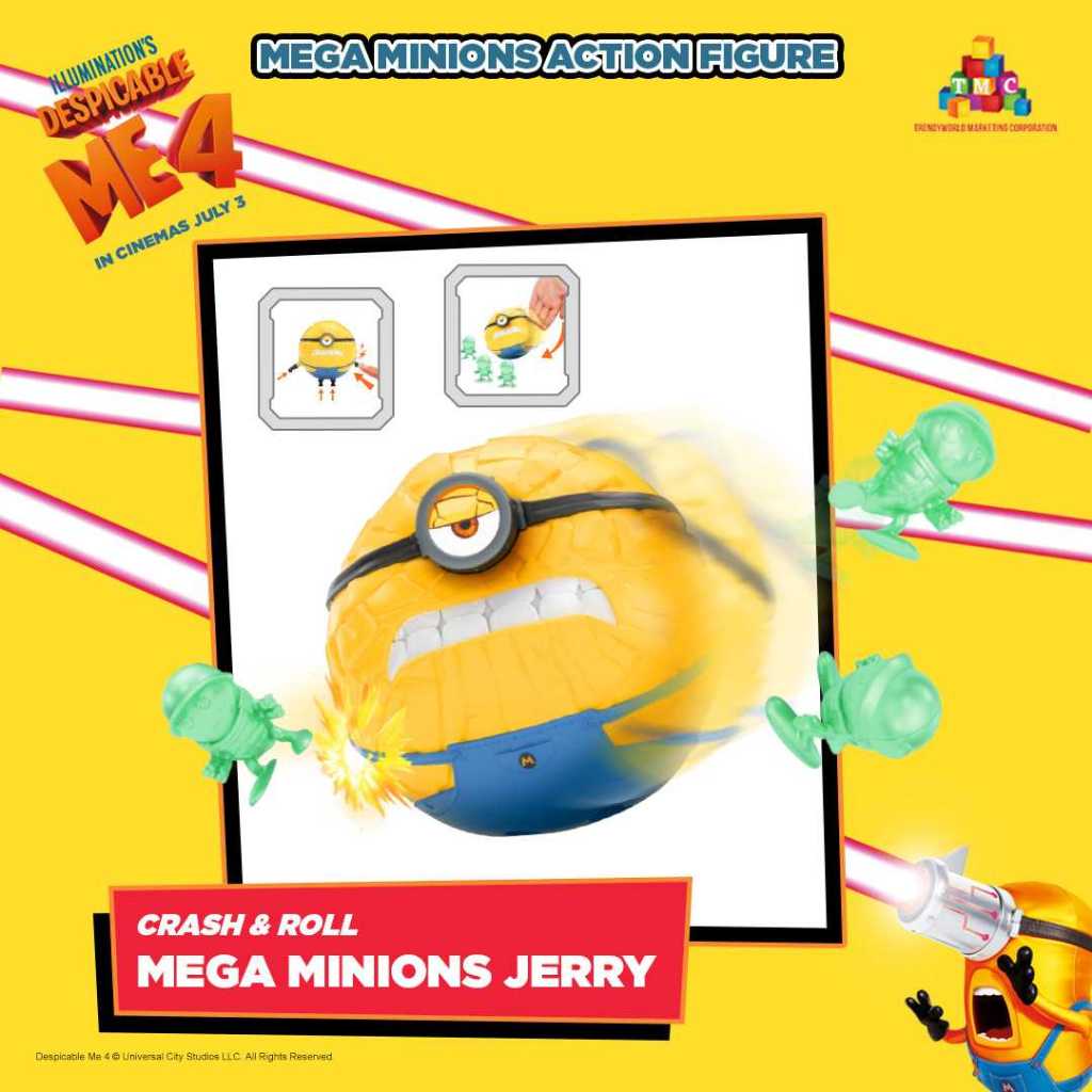 Despicable Me 4 Mega Minions Jerry Crash & Roll | Shopee Philippines