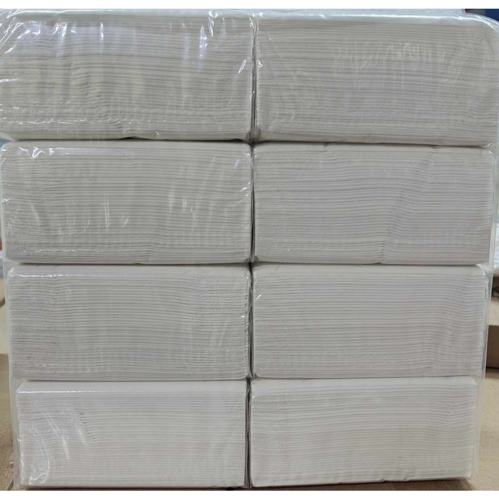 Disposable Inter-Folded Plain White Facial Tissue 3 Ply | Shopee ...