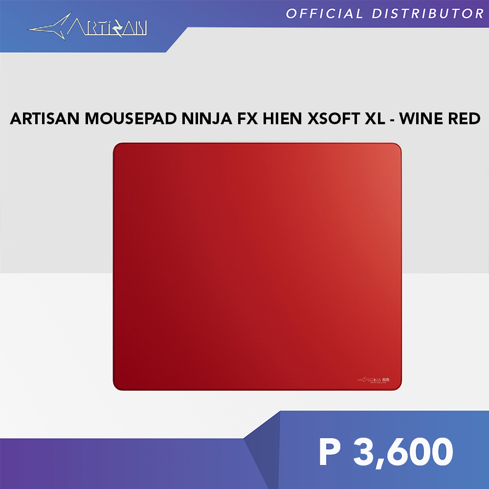 ARTISAN Mousepad Ninja FX Hien - XSOFT - SOFT - MID - XL - Black - Wine Red | Shopee Philippines