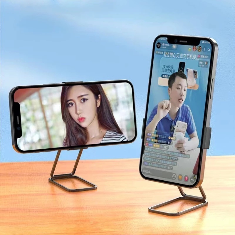 Folding Metal Mechanical Phone Universal Bracket Back Clamp Phone Stand ...