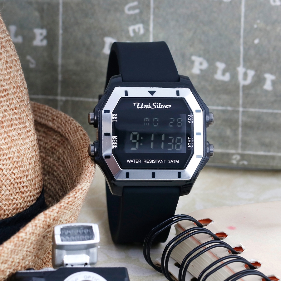 UniSilver TIME Men's Analog Black Rubber KW4742-1003 Watch | Shopee ...