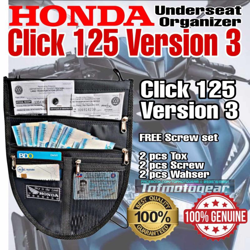 HONDA CLICK 125 UNDERSEAT BAG | Shopee Philippines