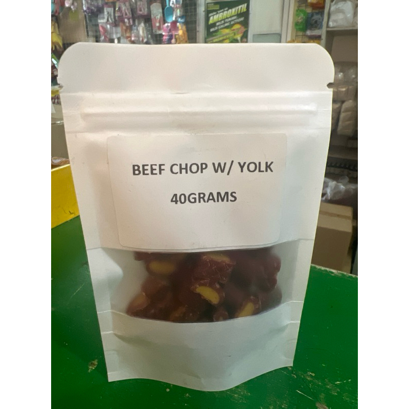 BEEF CHOP W/ YOLK-dog treats 40g | Shopee Philippines