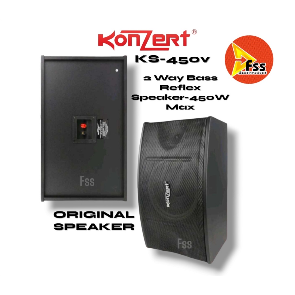 Konzert KS-450V Karaoke Speaker System [Original][10 inches][450W ...