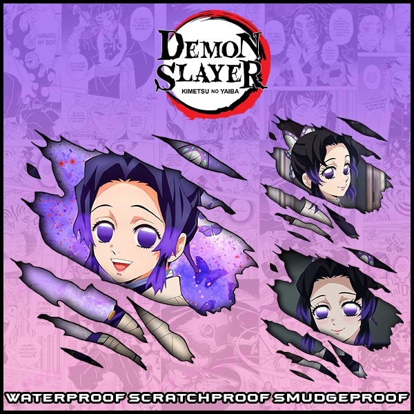 [ SHINOBU ] SCRATCH DESIGN WATERPROOF STICKER | DEMON SLAYER ...