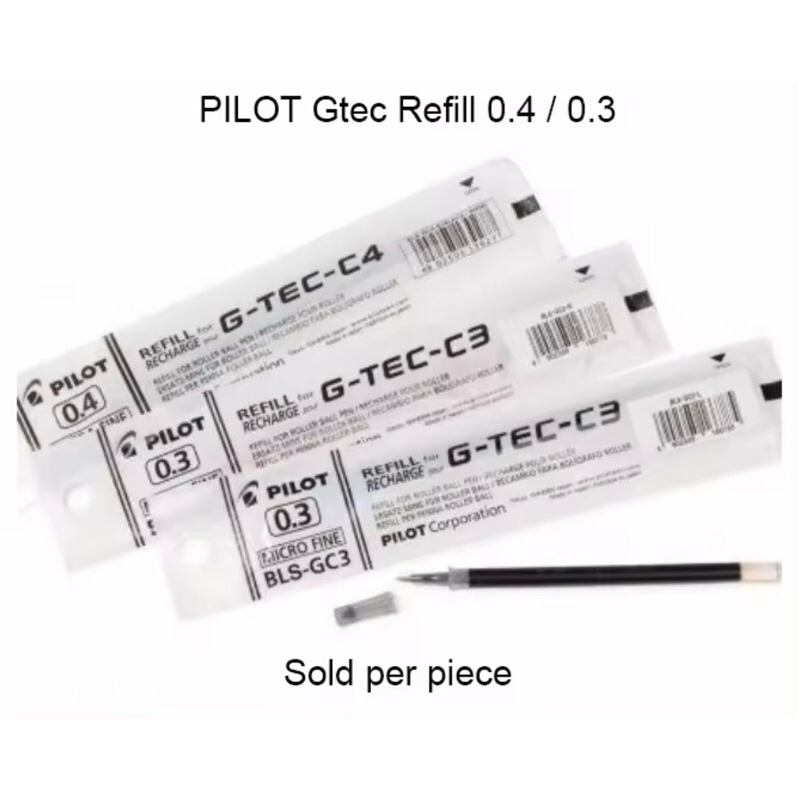 PILOT G-TECH-C3 0.3, C4 0.4 Ballpen/Sign Pen Refill | Shopee Philippines