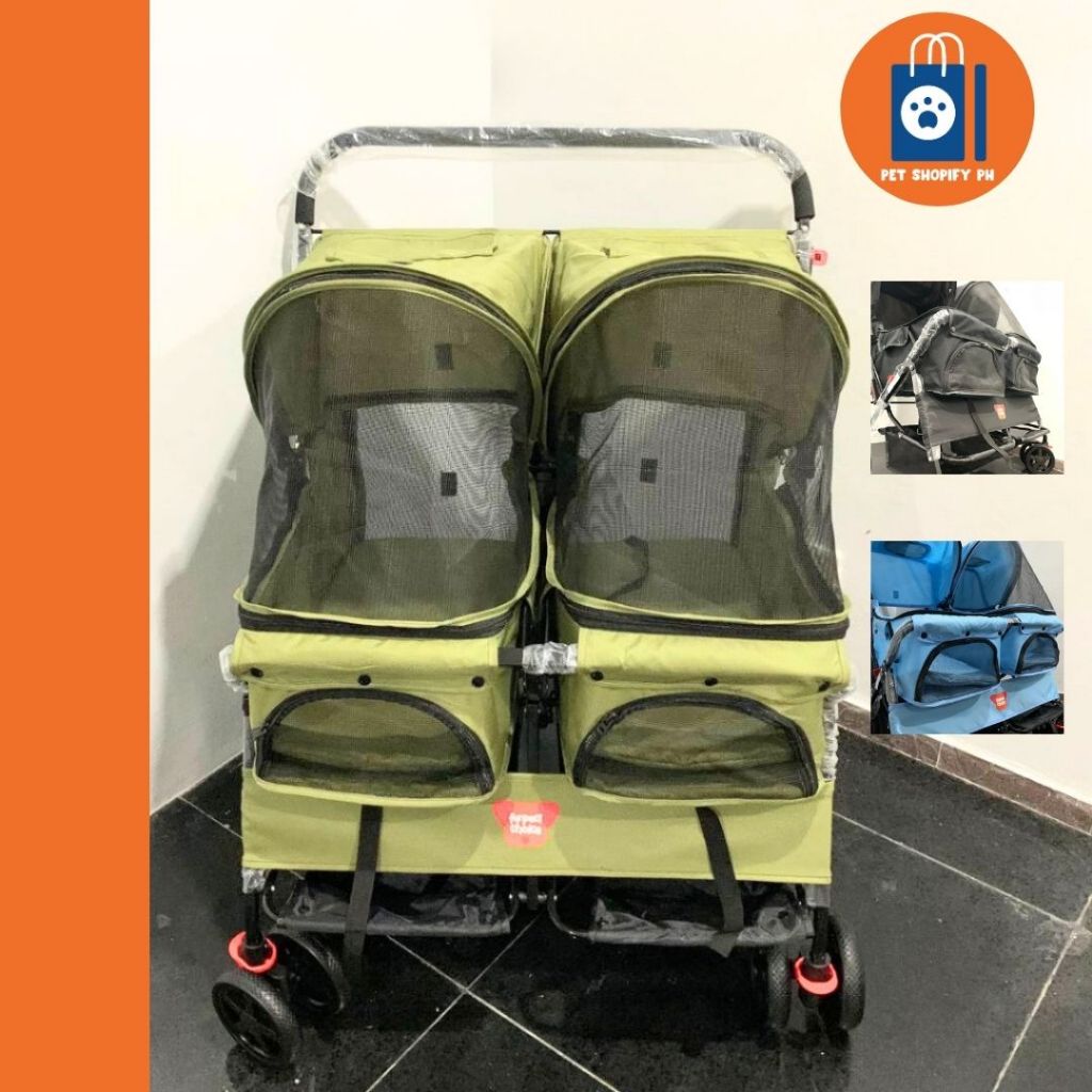 SilverPet Portable Dog Pet Stroller Double Pet Stroller SP04 | Shopee ...