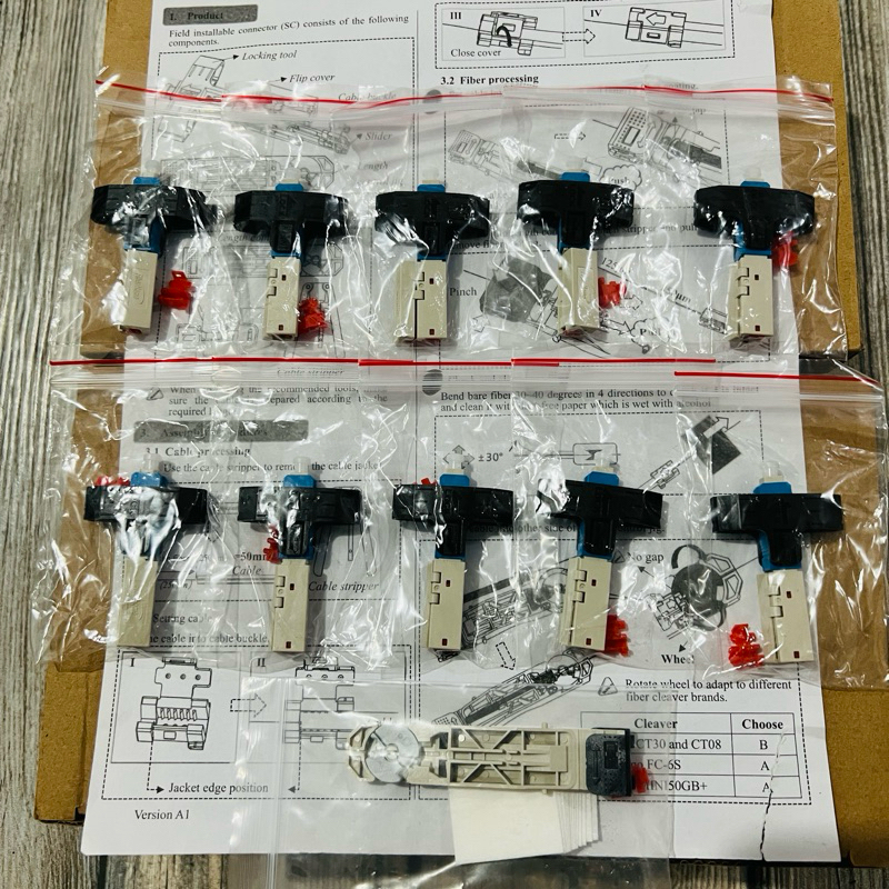 SC CONNECTOR BUTTERFLY FIBERHOME FTTH 10PCS/5PCS BRANDNEW FREE STRIPPER ...