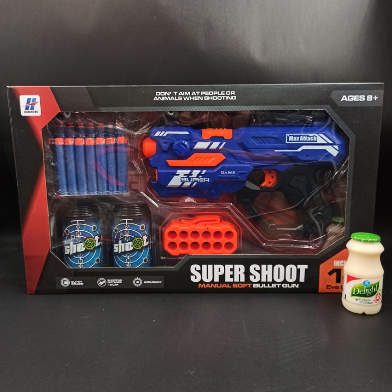2 in 1 MANUAL SOFT BULLET TOY GUN W/14PCS FREE BULLETS(KDTOYS) | Shopee ...
