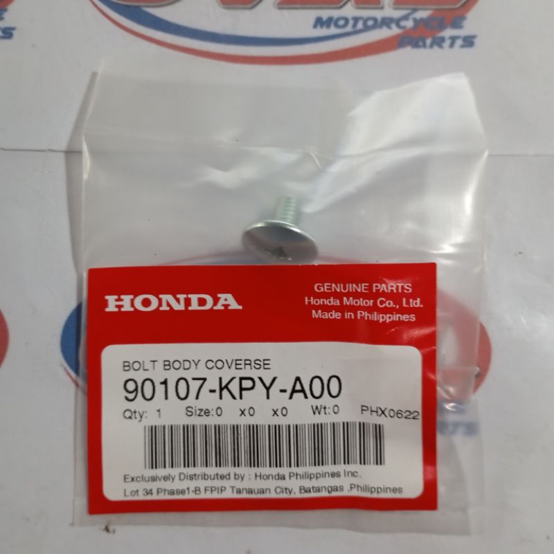 ( 10 PCS SET ) 90107-KPY-A00 HONDA BOLT BODY COVER 6MM FOR XRM125,RS125 ...